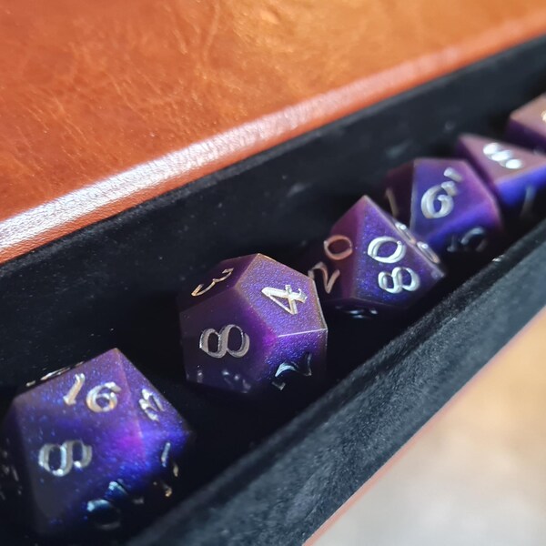 Gemstone Opalite Elven Cut Polyhedral Dice (with Box) Dnd Set - Etsy