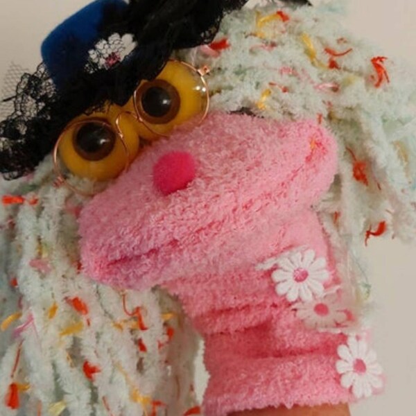 Funny Sock Puppet in Christmas Colors Gift for Young Children , Unique ...