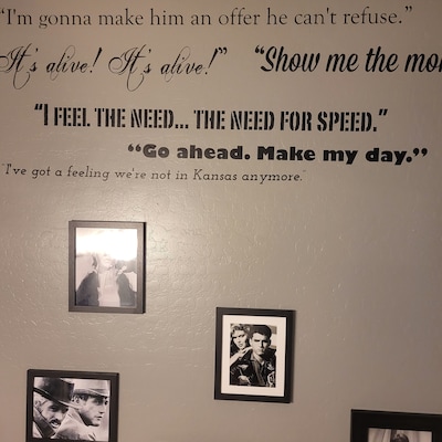 Famous Movie Quotes Wall Quotes Decal Collection Classic Cinema ...