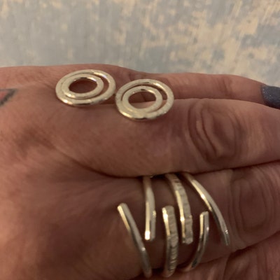 Made to Order Sterling Silver Ruby Frost Ring Organic Wedding Band Solid Sterling Silver Ring ...