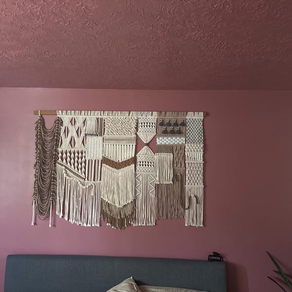 Extra Large Macrame Tapestry, Macrame Wall Hanging, Textured Tapestry ...