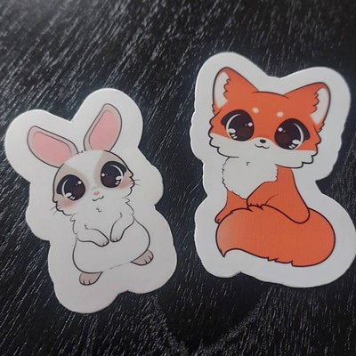 Kawaii Style Cute Fox Sticker - Etsy