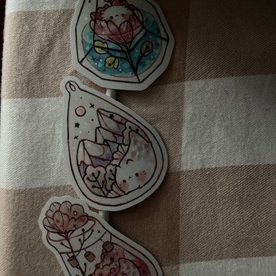 Cute Terrarium Stickers/ Matte Holographic/ Kawaii/ Die Cut Stickers ...