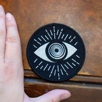 Eyeball Iron on Patch // Round Patch // Eye Patches// Iron on // Psychedelic Patch // Gift for ...