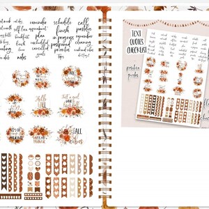 Fall Digital Stickers Goodnotes Floral Sticker Book Autumn - Etsy