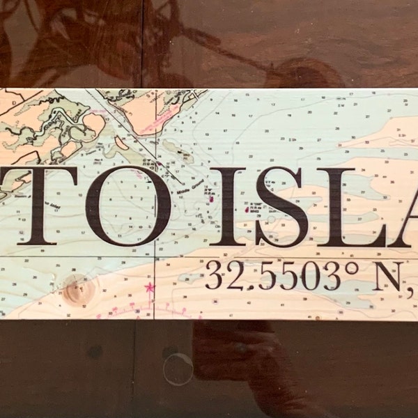 Edisto Beach, SC Coordinate Map Sign - Etsy