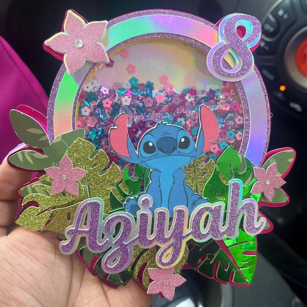 Stitch Shaker Cake Topper - Etsy