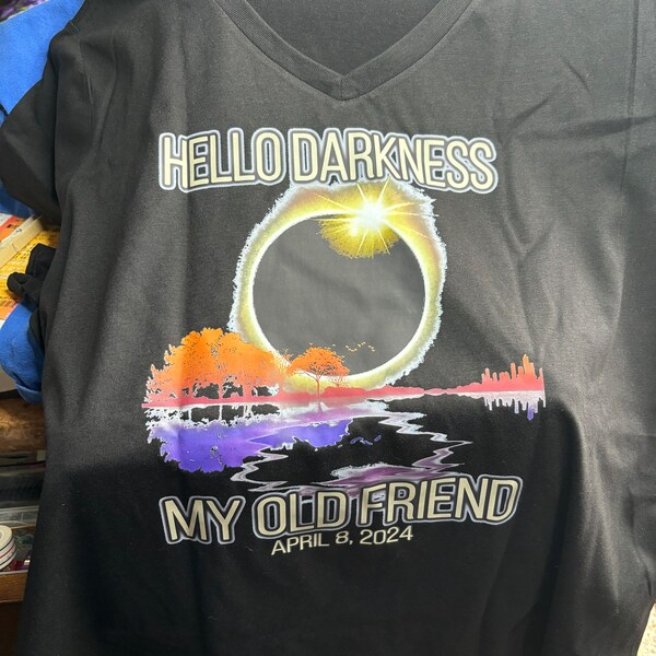 Hello Darkness Shirt, April 8th 2024 Shirt, Eclipse Event Shirt, Funny ...
