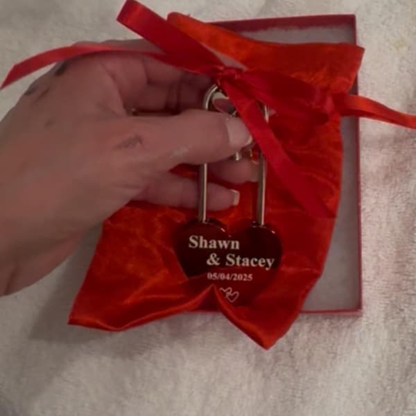 Personalized Love Lock Custom Wedding Gift for the Couple, Engraved ...