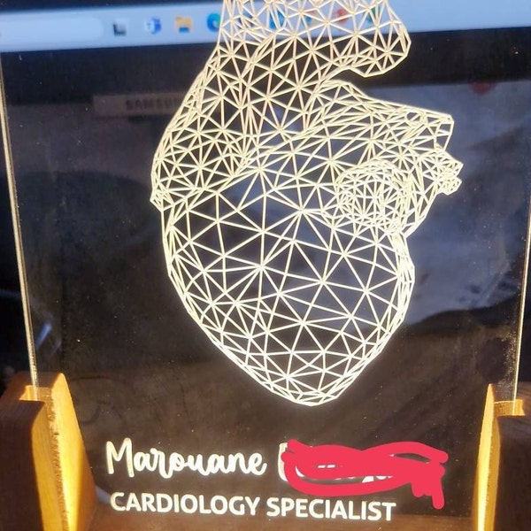 Personalized Lamp for School Cardiologist - Cardiologist Gift - Custom ...