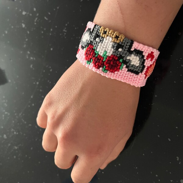 Customizable Tiny Heart Friendship Bracelet, Woven Mini Heart Bracelet ...