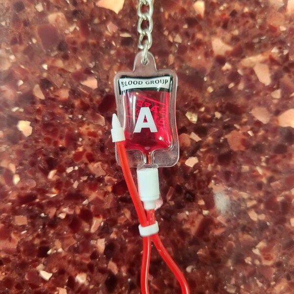 Squishy Blood Bag Keychains - Etsy