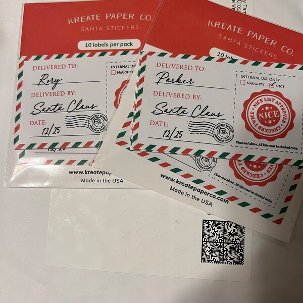 Official Santa Label | Santa Claus Gift Tag Stickers | Personalized ...