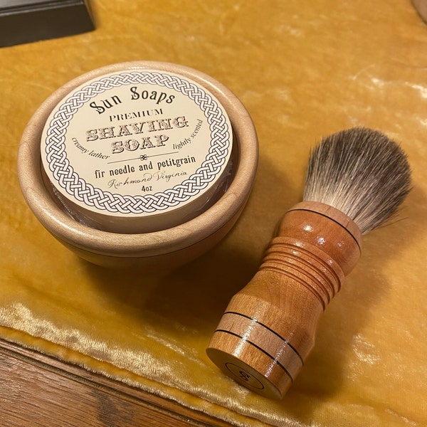 Essential Two-tone Shaving Set, Badger Hair or Vegan, Shaving Kit With ...