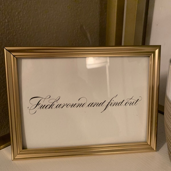 Home is Where the Fart is | Calligraphy Print Art Decor 7" X 5" - Etsy