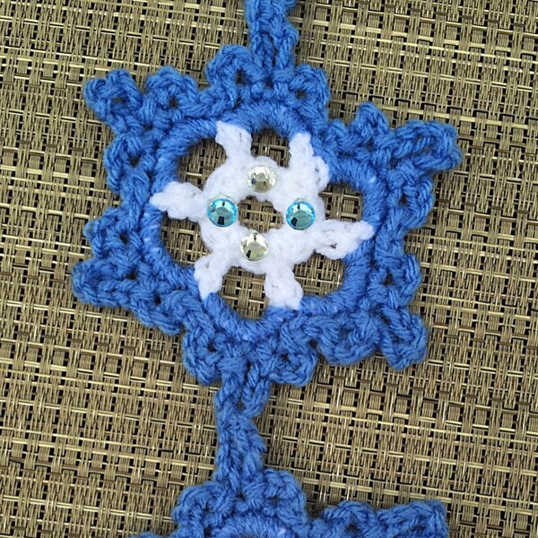 Crochet Pattern - Scarf - Snowflake - Winter - Christmas - White ...