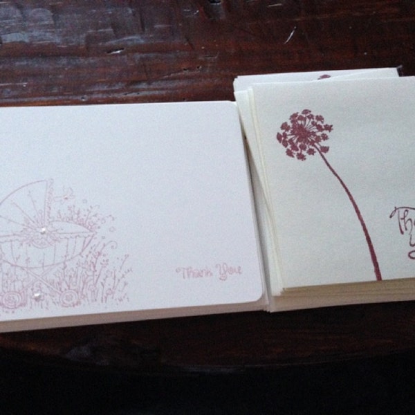 Handmade Stationery Set, Writing Paper With a Blue Lily and Dragonfly ...