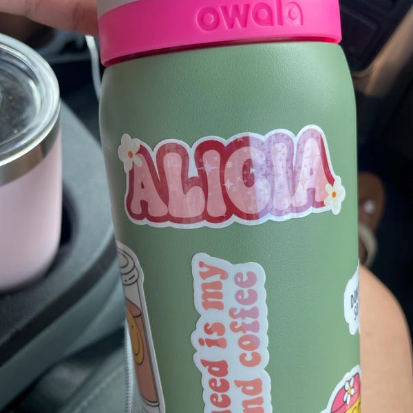 Personalized Custom Water Resistant Holographic Retro Girls Name Label ...