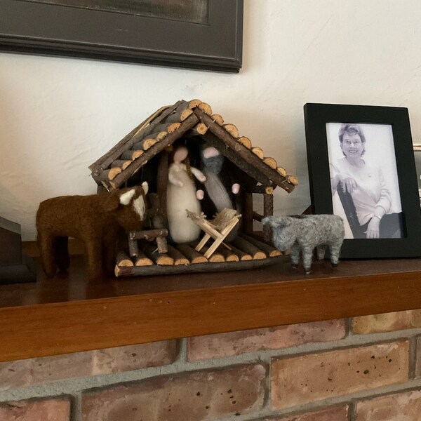 Felted Nativity Set 11 Pieces. Needle Felt Nativity Scene. Waldorf Holy ...