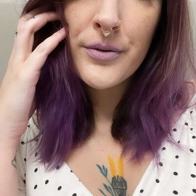 Solid Rose Gold Septum Ring, Rose Gold Septum Jewelry, Triangle Septum Ring, 16g, 14g, 16 Gauge ...