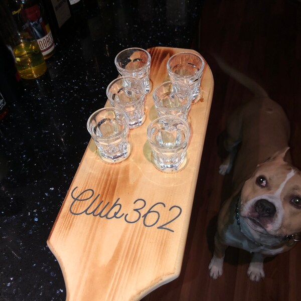 Serving Tray for Shots/personalized Tray/barware/shot Glasses/wooden ...