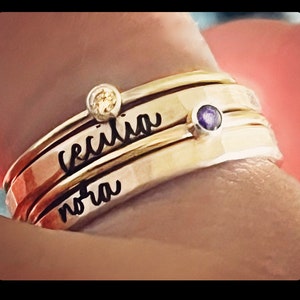 Class Ring Set Stackable Class Rings Affordable Class Rings Graduation ...