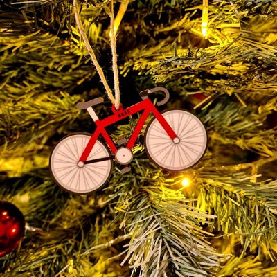 Personalised Bike Christmas Tree Decoration - Etsy UK