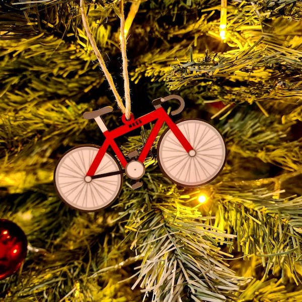 Personalised Bike Christmas Tree Decoration - Etsy