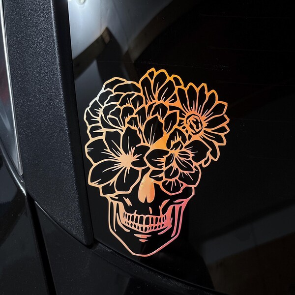 Rose Sticker, Rose Decal, Flower Sticker, Floral Car Window Decal, Rose ...