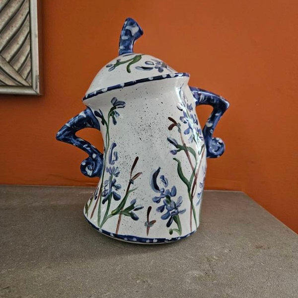 Flower Power Sassy Jade and Peach Canister - Etsy