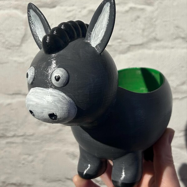 3D MODEL Cute Donkey Flower Pot Planter - Etsy