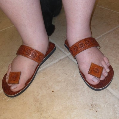 Unisex Hippie Indian Double Shade Water Buffalo Jesus Sandals - Etsy