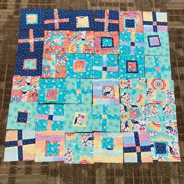 Modern Quilt Pattern Tilted Tiles, a Semi-improv Quilt Pattern by Felt ...