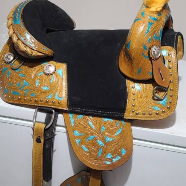 Premium Leather Western Saddle Classic Hand Carved Costom Saddle With ...
