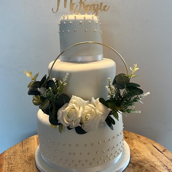 White Rose and Peony Floral Hoop. Wedding. Bridesmaid Gift. Bouquet ...