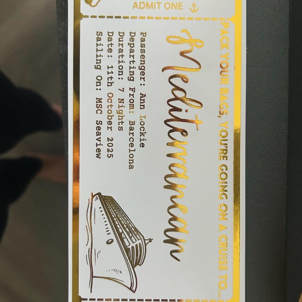 Holiday Golden Ticket Scratch Card Reveal Boarding Pass Destination ...