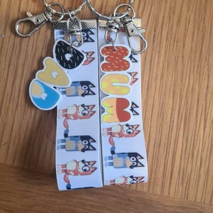 Bluey Inspired Keychain Bluey Resin Planner Keyring. Bluey Bingo Honey ...
