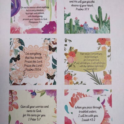 Scripture Tea Bag Tags and Envelopes, Bible Verse Tea Bag Tags, Tea ...