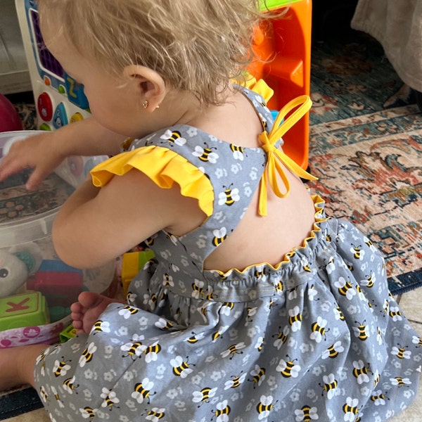 Dandelion PDF Sewing Pattern Sizes 1-14, Tie Back Dress Pattern - Etsy