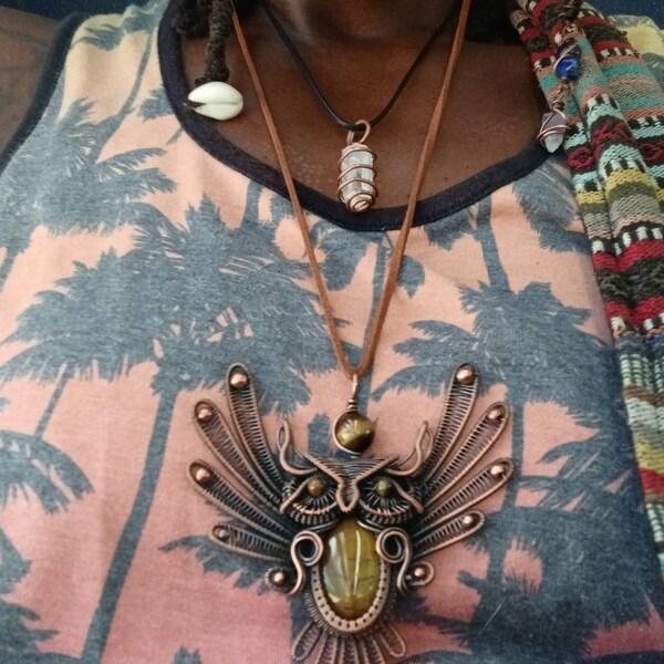 Wire Wrap Sword Necklace/100% Copper Wire Wrapped Blue Jasper Sword ...