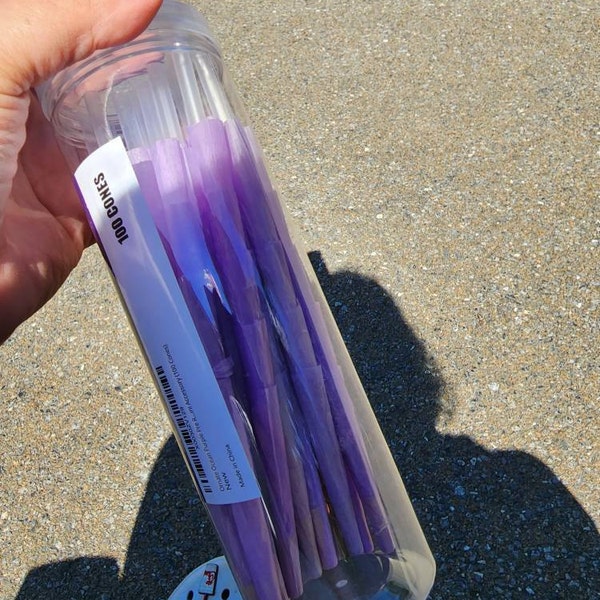 Purple Paper Cones – 100 Count | Rolling Paper | Pre Rolled Cones - Etsy