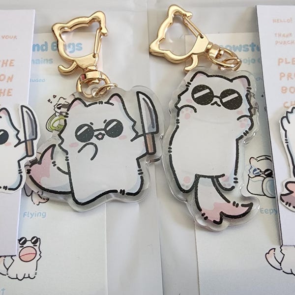 Jujutsu Kaisen Gojo Cat Acrylic Keychains - Etsy