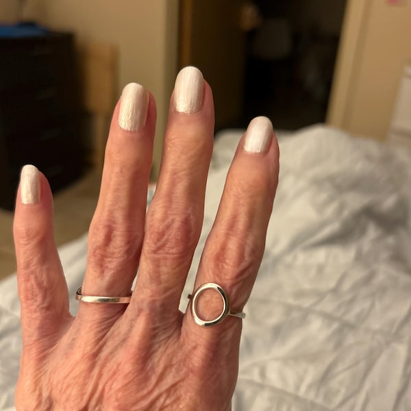 Karma Ring, Open Circle O Ring, Open Circle Ring Silver, 925 Sterling ...