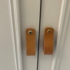 Thick Flat Leather Drawer Handles Leather Cabinet Pulls Leather Knob ...