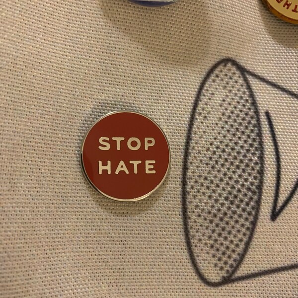 Stop Hate Soft Enamel Pin - - Etsy