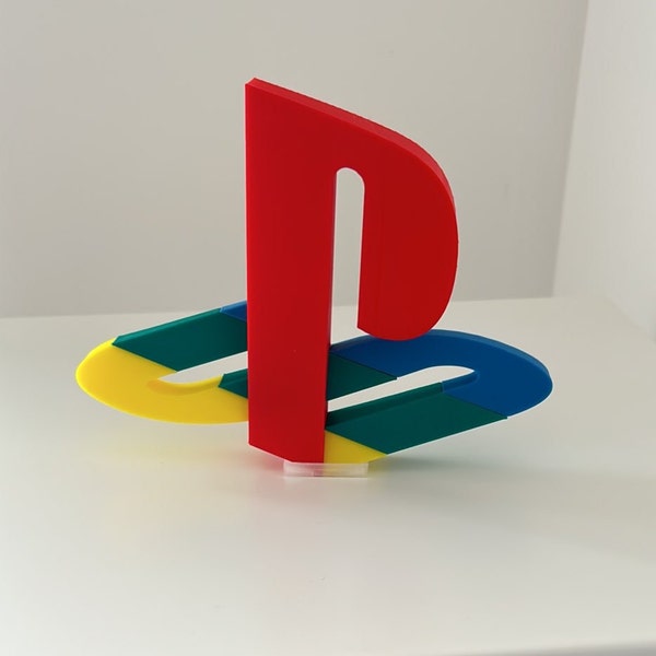 Sony Playstation Logo 7" Shelf Display - Retro Video Games PS1 Logo - Etsy