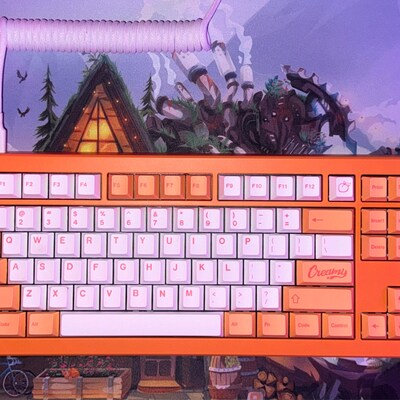 Strawberry Mochi Daifuku Keycap Set 129 Piece Cherry Profile PBT Subdye ...