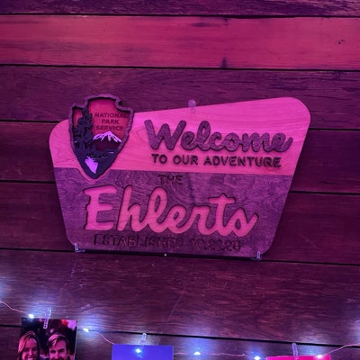 National Forest Service Welcome Sign ACRYLIC NFS Inspired Family Name ...