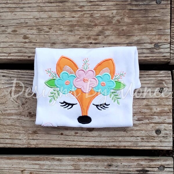 Fox Face Crown Digital Machine Embroidery Applique Design 4 SIZES, Fox ...