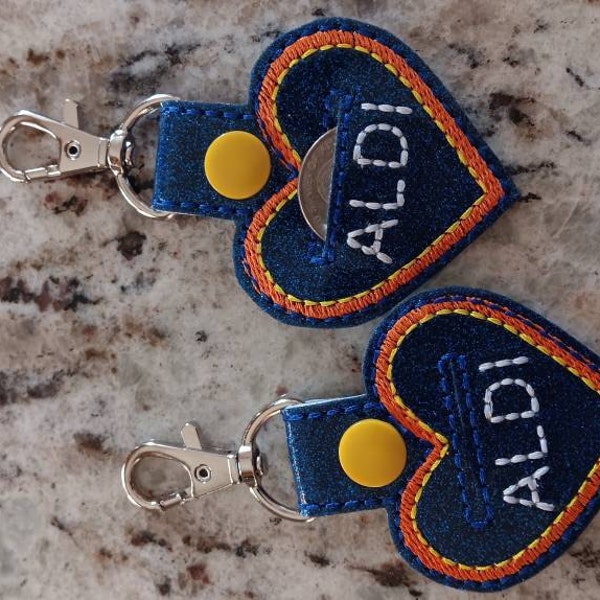 ALDI Quarter Keeper Key Chain, Lover Aldi Quarter Holder Key Fob, Coin ...